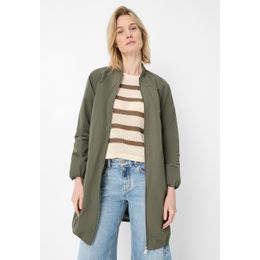 Fuchs & Schmitt FUCHS SCHMITT Damen Kurzmantel, gr&uuml;n, Gr. 34, unifarben, Web, Obermaterial: 59% Polyester, 41% Baumwolle, M&auml;ntel, Stehkragen, 2-Wege-Rei&szlig;verschluss,