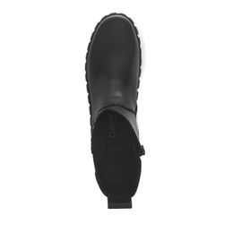 Gabor Damen Chelseaboots "FLORENZ", Gr. 43, schwarz, Kalbsleder, unifarben, Schuhe, Plateau, Stiefelette mit Stretcheinsatz au&szlig;en