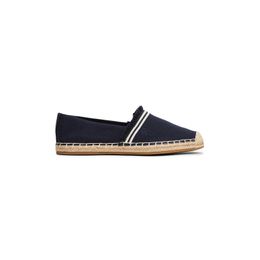 Tommy Hilfiger Damen Espadrille "FRINGE CANVAS CLOSED ESPADRILLE", Gr. 39, blau, Textil, Schuhe, Halbschuh, Schlupfschuh, Sommerschuh mit