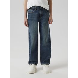 name it Jungen Straight-Jeans "NKMRYAN STRAIGHT JEANS 5950-DM NOOS", blau, Gr. 122, Abriebeffekte, Denim/Jeans, Obermaterial: 100% Baumwolle, Jeans