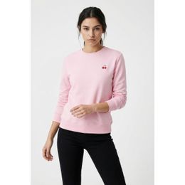 Only Damen Sweatshirt "ONLADELLE L/S O NECK UB CS SWT"romance rose print:adelle cherry, Gr. XS, unifarben, Sweatware, Obermaterial: 60% Baumwolle,