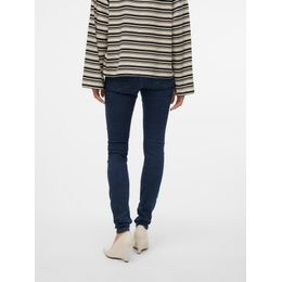 V&eacute;ro Moda VERO MODA Damen Slim-fit-Jeans "VMLUX MR SLIM JEANS RI392 GA NOOS", blau, Gr. M, Denim/Jeans, Obermaterial: 92% Baumwolle, 6% Elastomultiester, 2%