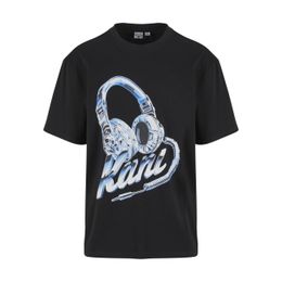 Karl Kani Herren T-Shirt "Karl Kani Kani Headphone Print T-Shirt", schwarz, Gr. S, bedruckt, 100% Baumwolle, Shirts