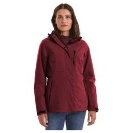 Outdoorjacke Killtec "KOW 140 WMN JCKT", Damen, Gr. 42, rot (weinrot), Obermaterial: 100% Polyester;Futter: 100% Polyester;F&uuml;llung: 100% Polyester, Jacken Outdoorjacke, Wasserdichte Damenjacke, atmungsaktiv, abnehmbare Kapuze