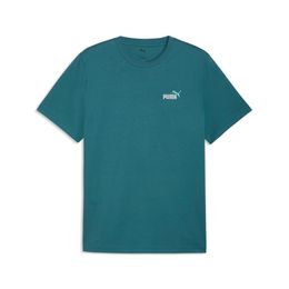 Puma Herren T-Shirt "ESS 2 COLOR SMALL NO. 1 LOGO TEE"emerald ice, Gr. M, bedruckt, Jersey, Obermaterial: 100% Baumwolle, Shirts, regul&auml;re Passform,