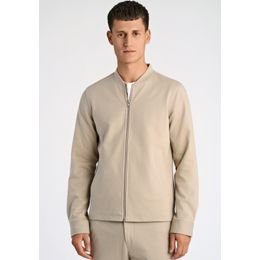 LINDBERGH Herren Hemdjacke "Hemdjacke Slim Fit", beige, Gr. M, Obermaterial: 75% Polyester, 22% Viskose, 3% Elasthan; Futter: 95% Polyester, 5%