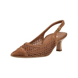 Paul Green Damen Slingpumps "Paul Green Pumps Leder", Gr. 40nut, Leder, Schuhe