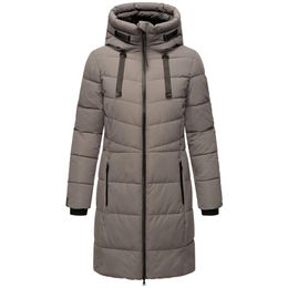 Marikoo Damen Winterjacke "Natsukoo XVI", grau, Gr. XS, Obermaterial: 100% Polyester, Jacken, Stepp Mantel mit gro&szlig;er Kapuze