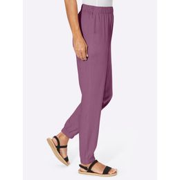 Classic Basics Damen Haremshose, lila, Gr. 50, unifarben, 100% Viskose, Hosen