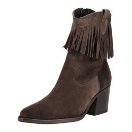 Paul Green Damen Bikerboots "Paul Green Stiefelette Veloursleder", Gr. 36, braun, Veloursleder, Schuhe