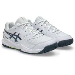 asics M&auml;dchen Tennisschuh "GEL-DEDICATE 8 GS", Gr. 37,5wei&szlig;, ironclad, Textil, Schuhe, Multicourt-Schuh, Allcourt-Schuh