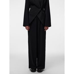 Pieces Damen Schlupfhose "PCTIFFANY HW WIDE PANTS WVN NOOS BC", schwarz, Gr. S, unifarben, Web, Obermaterial: 100% Polyester, Hosen, Sommerhose