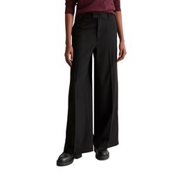 Marc O'Polo Damen Chinohose "mit recyceltem Polyester und Vikose"schwarz, Gr. S, MARC O'POLO DENIM, unifarben, Twill, Obermaterial: 63% Polyester, 34% Viskose,