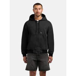 Khujo Herren Outdoorjacke "Rhiis"schwarz, Gr. XL, Obermaterial: 100% Baumwolle, Jacken, Herren &Uuml;bergangsjacke im Denim-Look