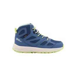 Jack Wolfskin M&auml;dchen Sneaker "WOODLAND 2 TEXAPORE MID K", Gr. 34, blau, Obermaterial 1: Synthetik. Obermaterial 2: Textilmaterial. Futter: