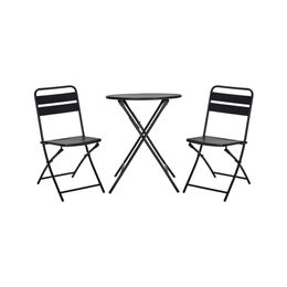 House Doctor Bistro Set im Caf&eacute;-Stil, Helo 86, 73 cm, &Oslash; 60 cm, schwarz skandinavische Deko Online Shop