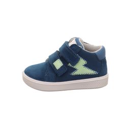 Superfit M&auml;dchen Sneaker "SUPIES WMS: mittel", Gr. 23dunkelblau, hellgr&uuml;n, Polyester, Veloursleder, Schuhe, Klettschuh, mit herausnehmbarer Einlage,
