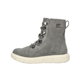 Sorel Damen Schn&uuml;rstiefelette "Sorel Stiefelette Veloursleder", Gr. 37, grau, Veloursleder, Schuhe