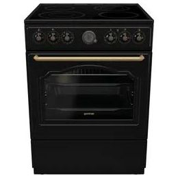 Gorenje Elektro-Standherd "GECS6B70CL", Energieeffizienz: A (A+++-D), schwarz, Herdsets