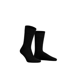 Socken Hudson "RELAX COTTON", Herren, Gr. 41-42, schwarz, Obermaterial: 97% Baumwolle, 3% Elasthan, normal, Socken Socken, druckfreier Relax-Komfortbund