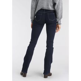 Arizona Damen Bootcut-Jeans "Ultra-Stretch", blau, Basic, Gr. 84, Denim/Jeans, Obermaterial: 74% Baumwolle, 24% Polyester, 2% Elasthan, Jeans,