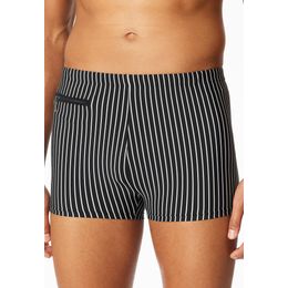 Badepants Schiesser "Aqua", Herren, Gr. 8, N-Gr, 000, schwarz, Single Jersey, Obermaterial: 78% Polyamid, 14% Elasthan, 8% Polyester, Badehosen, innen liegende, Bindekordel am Bund