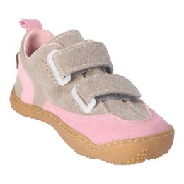 QNUFFS Jungen Barfu&szlig;schuh "Ahorn", Gr. 32tundra, mallow, Lederimitat, Veloursleder, kontrastfarbene Details, Schuhe, Klettschuh, Kinderschuh mit