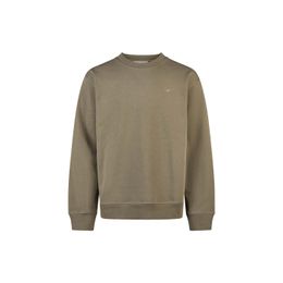 Cleptomanicx Herren Sweatshirt "Ligull Boxy", braun, Gr. S, bestickt, 100% Baumwolle, Sweatshirts, mit kleiner M&ouml;wenstickerei
