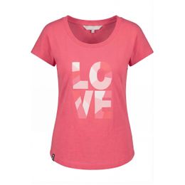 alife and kickin ALIFE & KICKIN Damen Rundhalsshirt "Damen EiraAK P"love mosaik, kamelie, Gr. L, 100% Baumwolle (Bio), Shirts