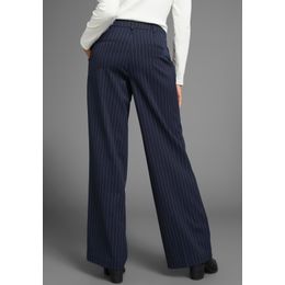 Laura Scott Damen Anzughose, blau, Gr. 36, Nadelstreifen, Web, Obermaterial: 65% Polyester, 33% Viskose, 2% Elasthan, Hosen, mit Nadelstreifen