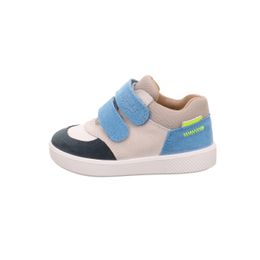 Superfit Kinder Klettschuh "SUPIES WMS: mittel", Gr. 25, blau, Nappaleder, Polyester, Veloursleder, Schuhe, Sneaker, Freizeitschuh im Retro Look,