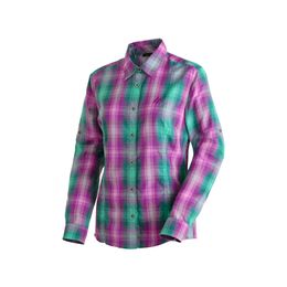 Maier Sports Damen Funktionsbluse "Nanni"hellbeere, Gr. 40, 85% Polyester, 15% Viskose, Blusen, Damen Bluse, langarm Karobluse f&uuml;r Outdoor und