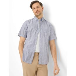 Brax Herren Kurzarmhemd "Style DAN", blau, Gr. XXXL, Web, 100% Baumwolle, Hemden
