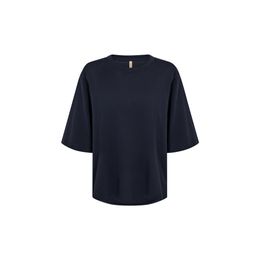 soyaconcept Damen T-Shirt "SC-DERBY 165"navy, Gr. XL, unifarben, Single Jersey, Obermaterial: 100% Baumwolle, Shirts