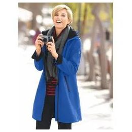 Softshelljacke Casual Looks, Damen, Gr. 38, blau (royalblau), 94% Polyester, 6% Elasthan, unifarben, figurumspielend, Jacken Softshelljacke
