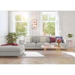 Vorhang OTTO HOME, B:150cm H:245cm, wei&szlig;, Baumwolle, Leinen, Modal, Wohnzimmer, Gardinen, "Ammersee", Einzelschal mit Multiband