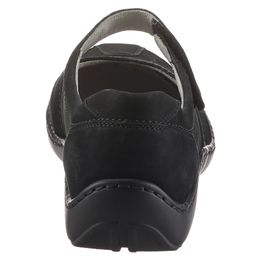 Waldl&auml;ufer WALDL&Auml;UFER Damen Riemchenballerina "HENNI", Gr. 10, schwarz, Nubukleder, Schuhe, Slipper, Bequemschuh, Klettschuh in komfortabler Weite H (=sehr weit)