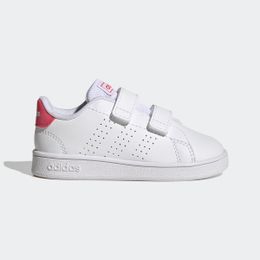 M&auml;dchen Sneaker "ADVANTAGE LIFESTYLE COURT TWO HOOK-AND-LOOP", adidas Sportswear, Gr. 27, wei&szlig;, Synthetik, Schuhe, Design auf den Spuren des adidas