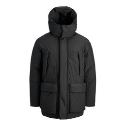 Jack & Jones JACK & JONES Herren Parka "JCOSCOPE TECHNICAL PARKA"schwarz, Gr. M, unifarben, Web, Obermaterial: 100% Polyester, Jacken