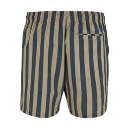 Urban Classics Herren Badeshorts "Urban Classics Striped Seersucker Swim Shorts", beige, Gr. L, 100% Polyester, Badehosen