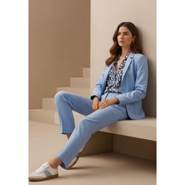 Betty Barclay Damen B&uuml;gelfaltenhose "Damen mit B&uuml;gelfalte", blau, Basic, Gr. 34, Obermaterial: 86% Polyester, 14% Elasthan, Hosen, Material