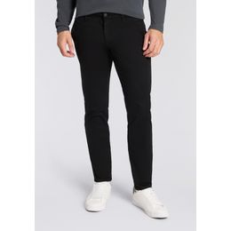 MAC Herren Chinohose "Driver", schwarz, Gr. 38, unifarben, Web, Obermaterial: 89% Baumwolle, 8% Polyester, 3% Elasthan, Hosen, mit Stretch