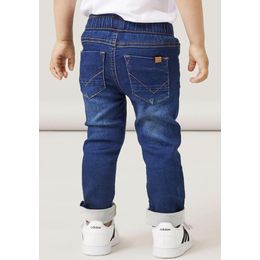 name it Jungen Schlupfjeans "NMMRYAN SLIM SWE JEANS 2472-TH NOOS", blau, Gr. 92, leichte Abriebeffekte, Denim/Jeans, Obermaterial: 70% Baumwolle, 27%