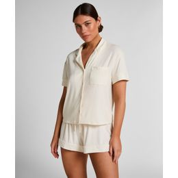 Hunkem&ouml;ller HUNKEM&Ouml;LLER Damen Pyjama "Essential Jersey Short", Gr. XLwei&szlig;, 92% Viskose, 8% Elasthan, Homewear-Sets