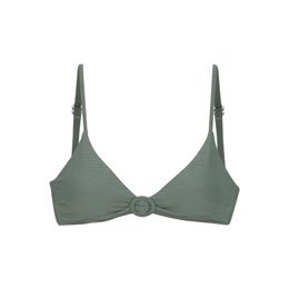 Sunseeker Damen Triangel-Bikini-Top "Loretta", gr&uuml;n, Gr. 40, Strukturmuster, unifarben, Polyamid, Bikini-Oberteile, mit Strukturmuster