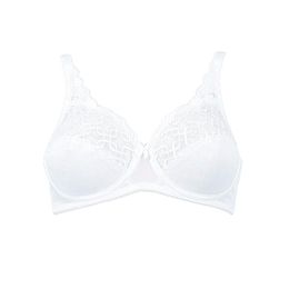 Triumph Damen Minimizer-BH "Letizia W01 X", Gr. 80, wei&szlig;, Spitze, Obermaterial: 77% Polyester, 14% Baumwolle, 5% Polyamid, 4% Elasthan, gemustert,