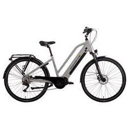 E-Bike SAXONETTE "Premium Sport (Trapez)" Gr. 45, silber (silberfarben, schwarz), Elektrofahrr&auml;der, 45cm, 28 Zoll (71,12cm), Pedelec, Elektrofahrrad f&uuml;r Damen