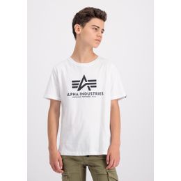 M&auml;dchen T-Shirt "Basic T-Shirt BL K", wei&szlig;, Gr. 10, Alpha Industries, Obermaterial: 100% Baumwolle, Shirts