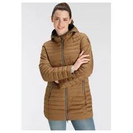 Steppjacke "GW 1 WMN QLTD CT OT", Damen, Gr. 50, braun (hellbraun), Obermaterial: 100% Polyester. Futter: 100% Polyester. Wattierung: 100% Polyester, G.I.G.A. DX BY KILLTEC, Jacken Steppjacke, w&auml;rmend & wind- & wasserabweisend, in gro&szlig;en Gr&ouml;&szlig;en