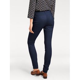 Heine Damen Stretch-Hose, blau, Gr. 20, unifarben, 48% Baumwolle, 45% Polyester, 7% Elasthan, Miedereinsatz:15% Elasthan, 85% Polyamid, Hosen